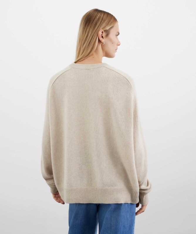Soft Goat Cashmere Boyfriend O-Neck Jumper