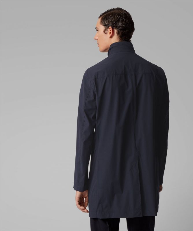 BOSS Navy Slim Fit Water-Repellent Deean Coat | Jules B