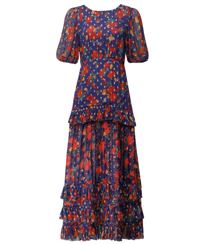 RIXO Shireen Floral Midi Dress | Jules B