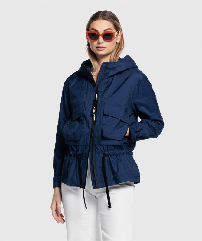 Creenstone Blue Blouson Jacket | Jules B