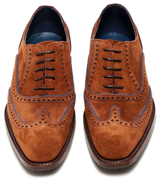 Barker Brown Suede Spencer Oxford Brogues