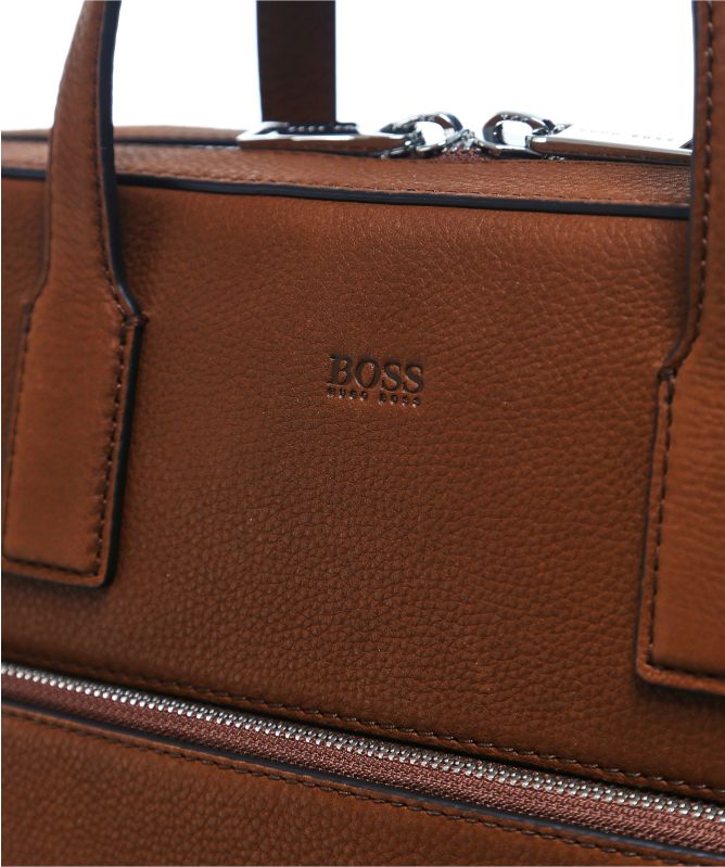 BOSS Brown Leather Crosstown C_S doc Case | Jules B