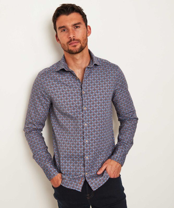 Stenstroms Slimline Oxford Floral Shirt | Jules B