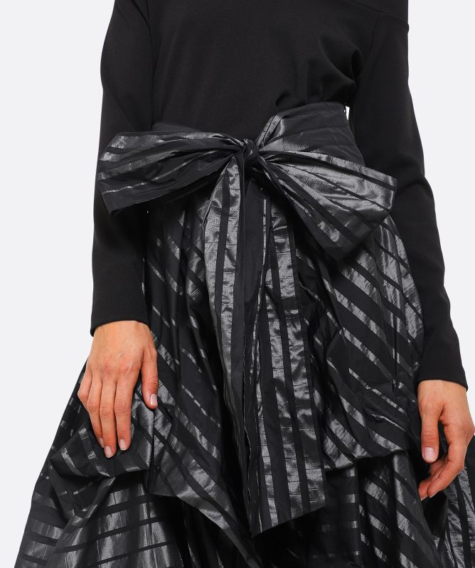 Xenia Design Stripe Taffeta Maxi Dress | Jules B