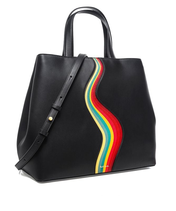 Paul Smith Black Swirl Leather Tote Bag | Jules B