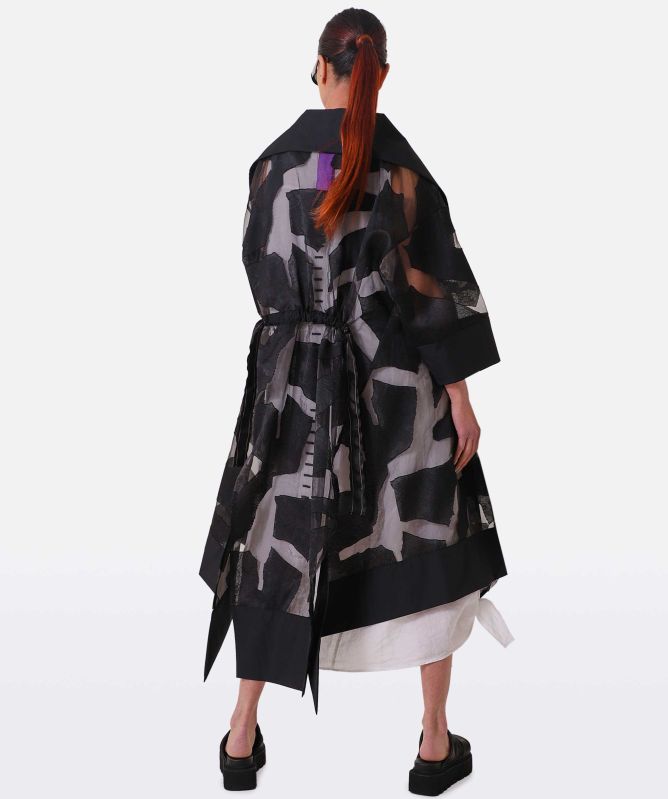 Bize Black Sheer Oversized Jacket | Jules B