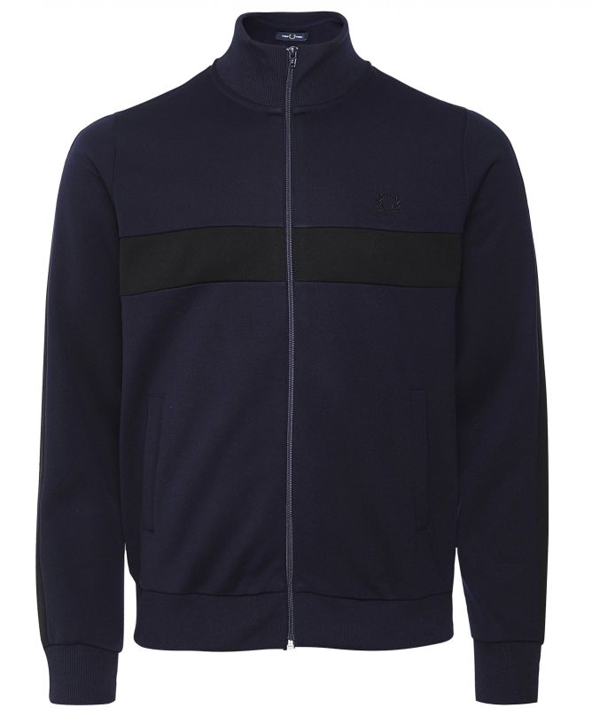Fred Perry Navy Contrast Panel Track Jacket J7540 266 | Jules B