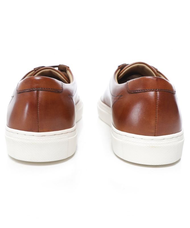 Loake Brown Hand-Painted Leather Sprint Trainers | Jules B