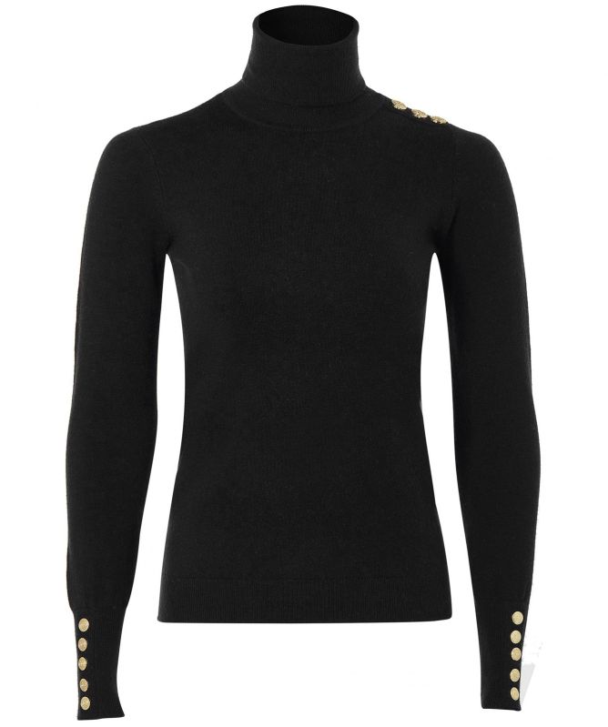 Holland Cooper Buttoned Roll Neck Jumper | Jules B