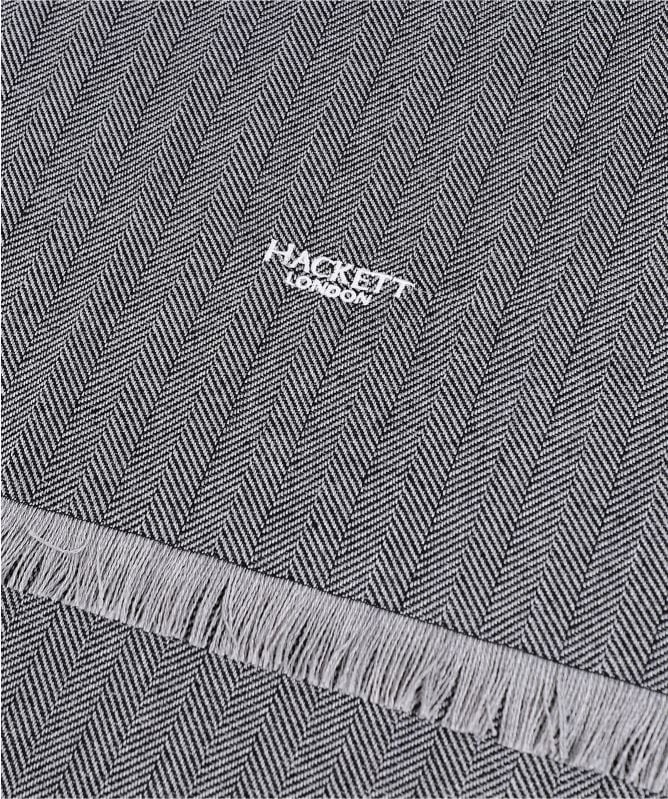 Hackett Cotton Wool Herringbone Scarf | Jules B