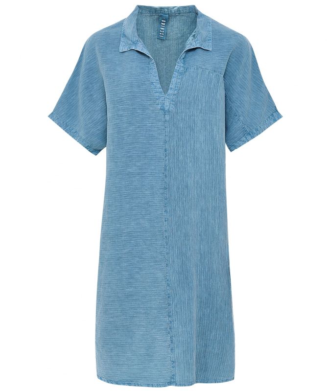 ISCHIKO Blue Califona Linen Blouse | Jules B
