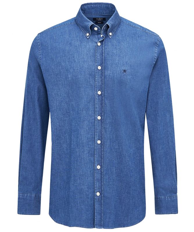 Hackett Blue Slim Fit Denim Shirt | Jules B
