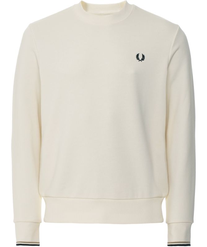 Fred Perry Ecru Crew Neck Sweatshirt | Jules B