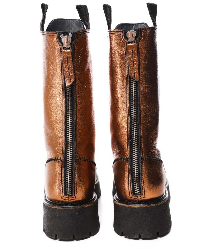 Patrizia Bonfanti Gold Scorpio Lace Boots | Jules B