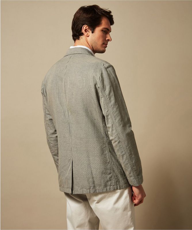Hartford Cotton Linen Houndstooth Jetty Jacket | Jules B