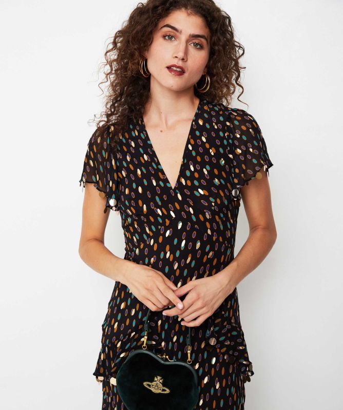 RIXO Jane Tiered Silk Maxi Dress | Jules B