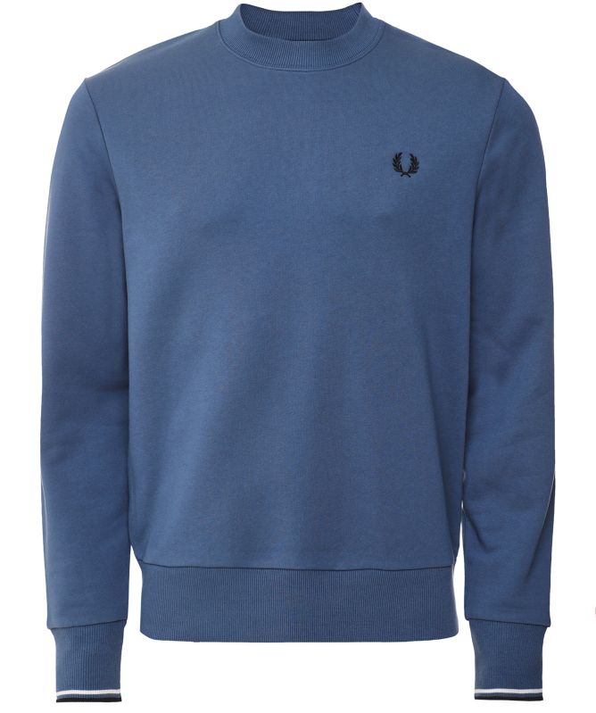 Fred Perry Blue Crew Neck Sweatshirt | Jules B