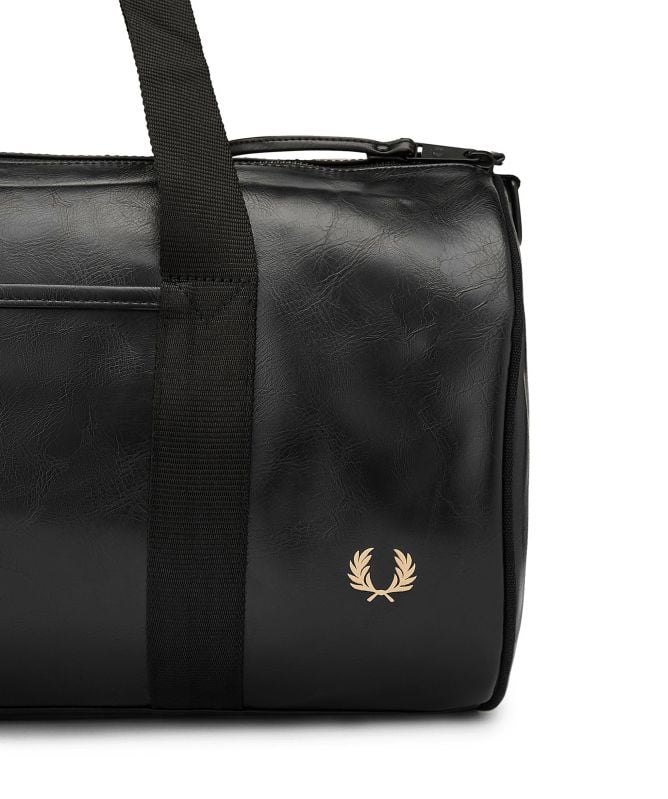 Fred Perry Black Tonal Barrel Bag | Jules B