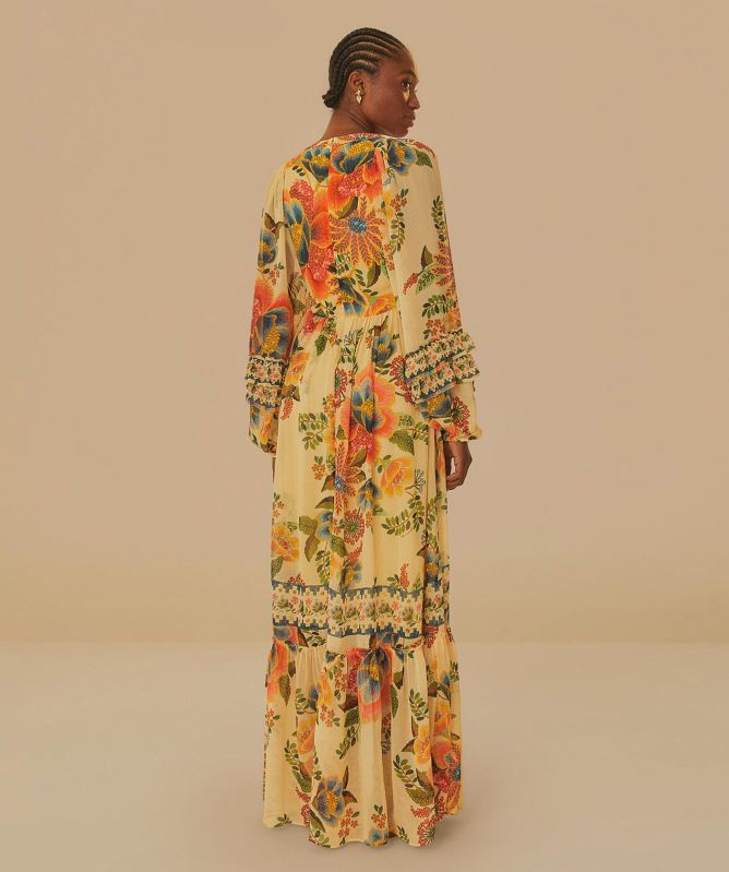 Farm Rio Delicate Garden Maxi Dress