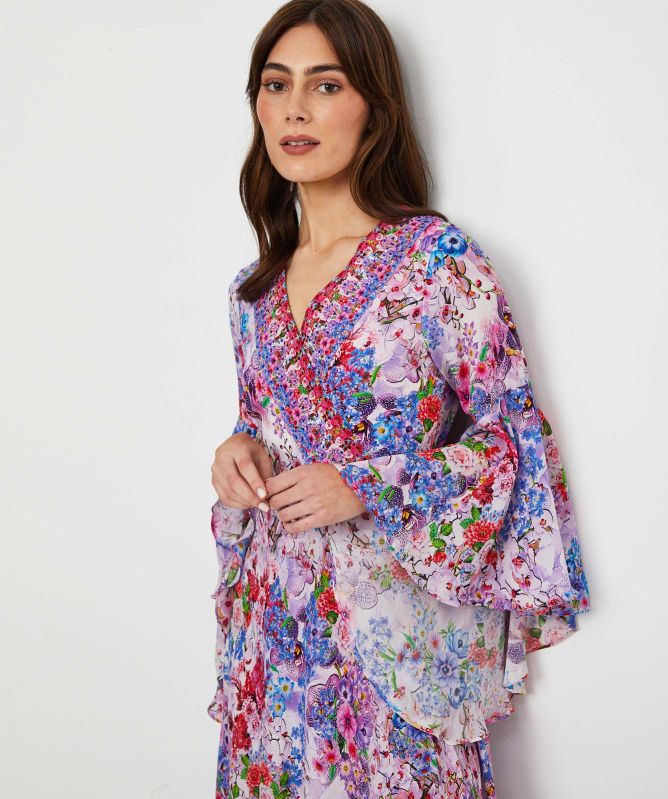Inoa Silk Daisy Maxi Dress