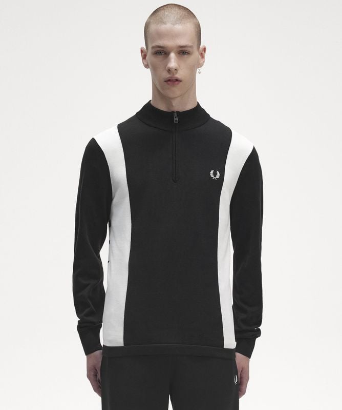 Fred Perry Black Striped Cycling Top | Jules B