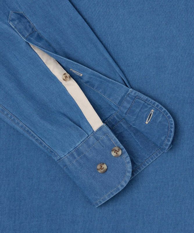 Hackett Blue Classic Fit Denim Shirt | Jules B