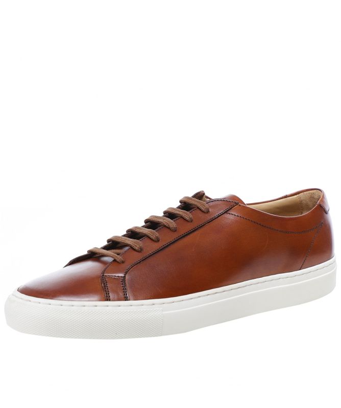 Loake Brown Hand-Painted Leather Sprint Trainers | Jules B