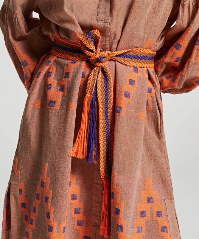 Devotion Twins Korali Woven Belt Maxi Dress | Jules B