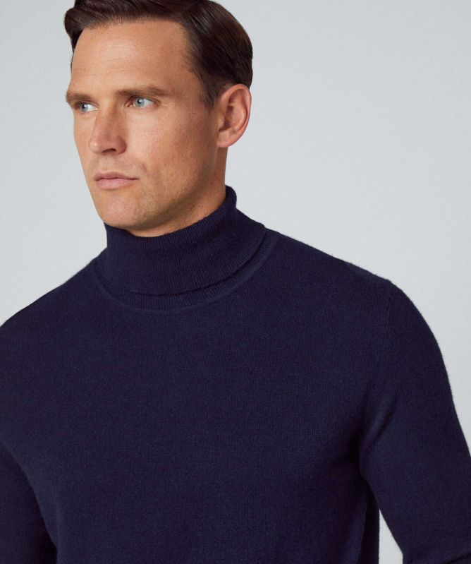 Hackett Merino Cashmere Roll Neck Jumper | Jules B