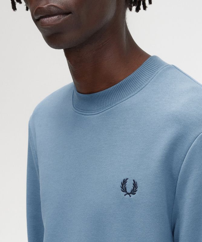 Fred Perry Blue Crew Neck Sweatshirt | Jules B