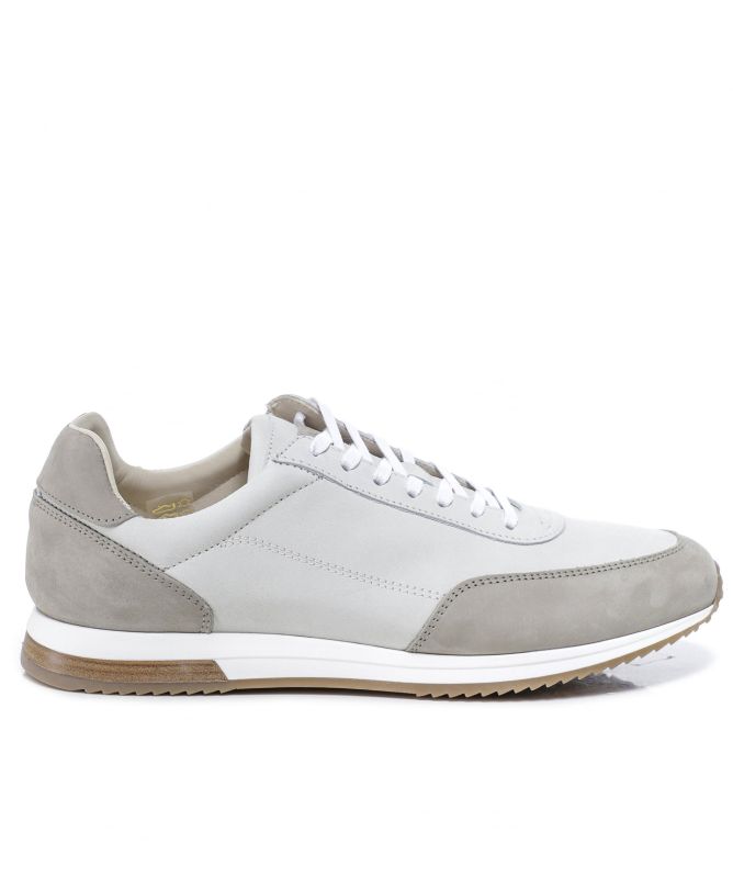 Loake Stone Nubuck Leather Bannister Trainers | Jules B