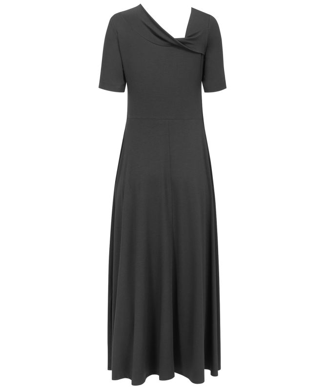 Xenia Design Black Twisted Neck Maxi Dress | Jules B