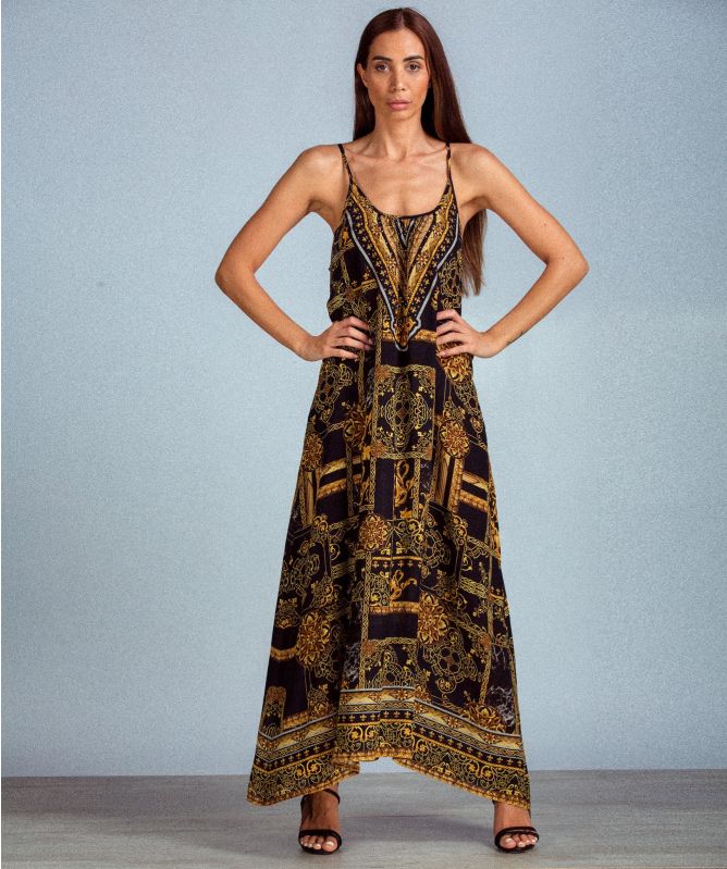 Inoa Gold Verona Silk Maxi Dress | Jules B