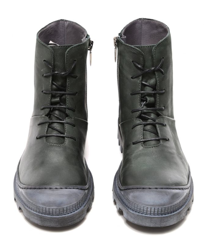 Lofina Gasoline Leather Lace Up Boot | Jules B