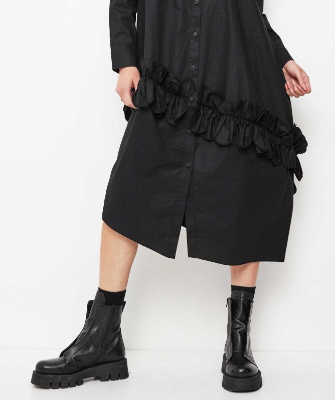 Bize Long Frill Shirt Dress | Jules B