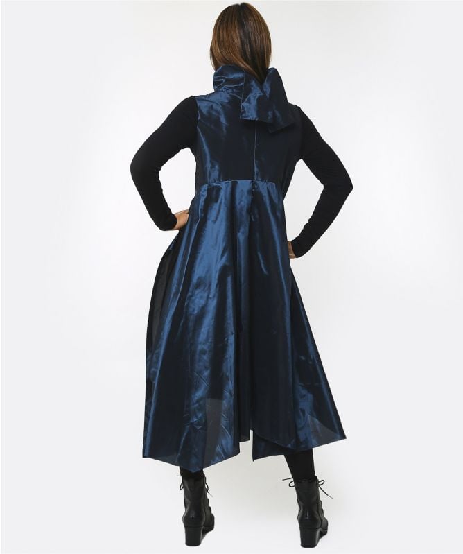 Xenia Design Blue Blio4 Contrast Taffeta Dress | Jules B