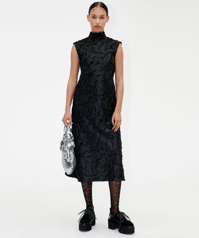 Stine Goya Black Jaxie Midi Dress | Jules B