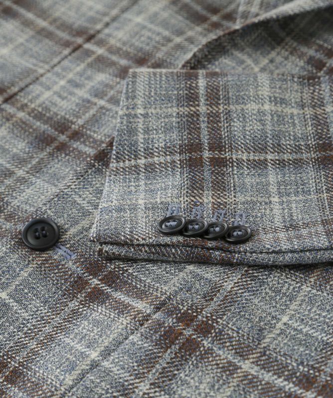 Cavaliere Linen Blend Loud Check Jacket