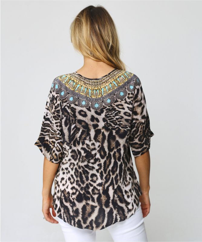 Inoa Brown Siberia Silk Fish Top | Jules B