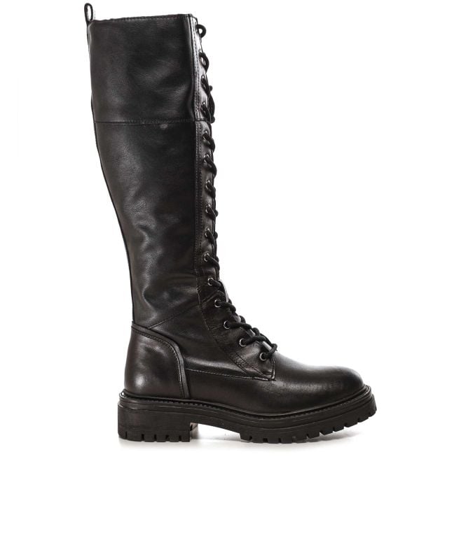 Geox Black Leather Long Iridea Boots | Jules B