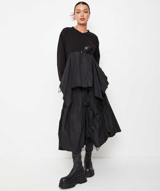 Bize Taffeta Sequin Detail Top | Jules B