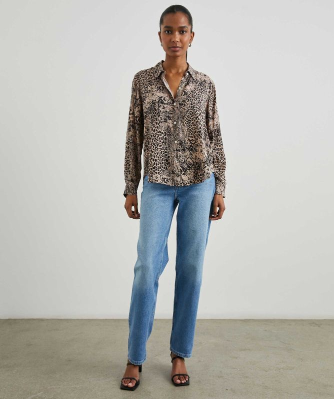 Rails Josephine Mixed Animal Print Shirt