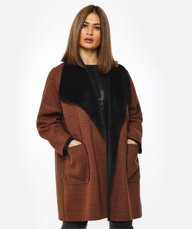 Thanny Reversible Faux Sheepskin Coat | Jules B
