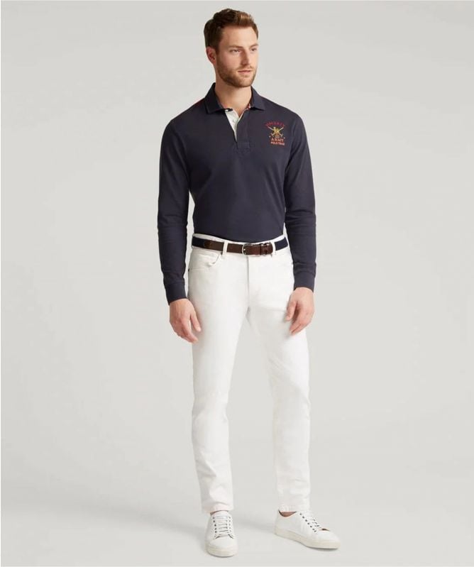 Hackett Navy Classic Fit Army Rugby Shirt | Jules B
