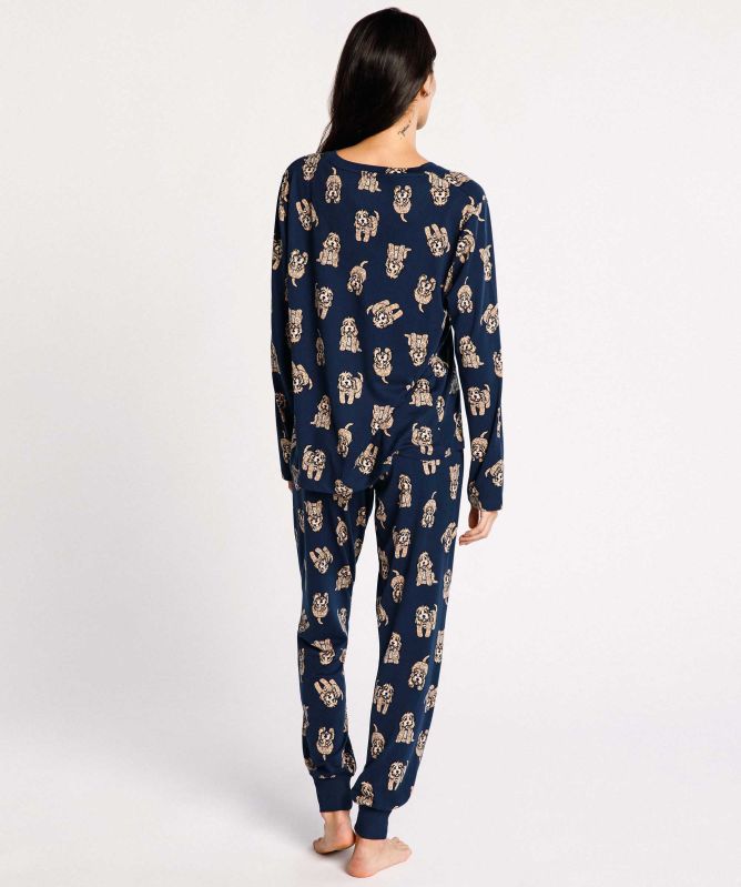 Chelsea Peers Cockapoo Print Long Pyjamas | Jules B