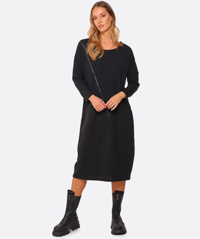 Nijii Asymmetric Zip Dress | Jules B