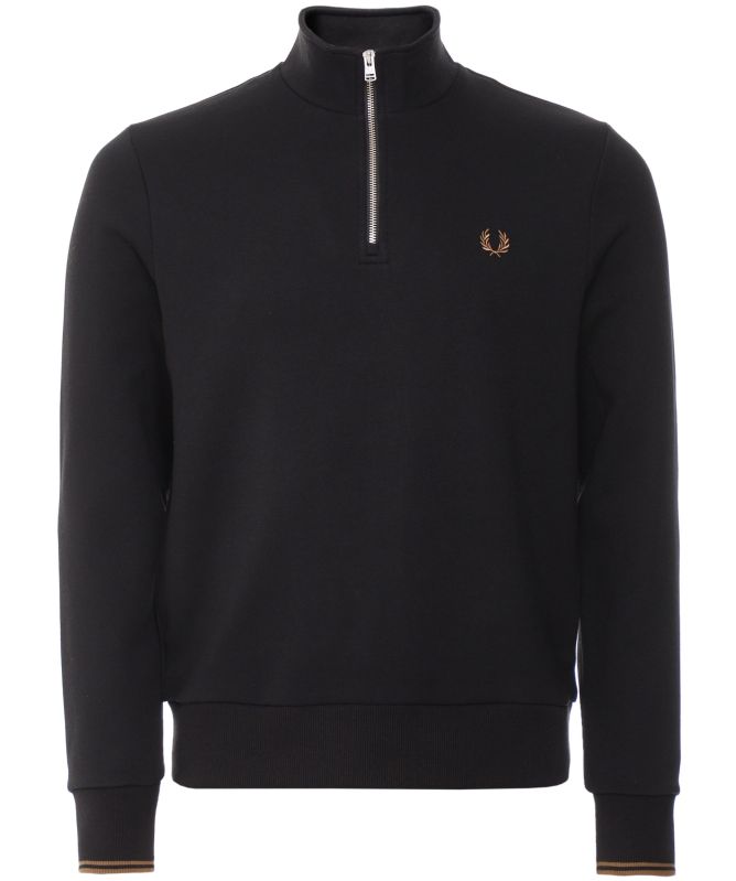 Fred Perry Black Half-Zip Sweatshirt | Jules B