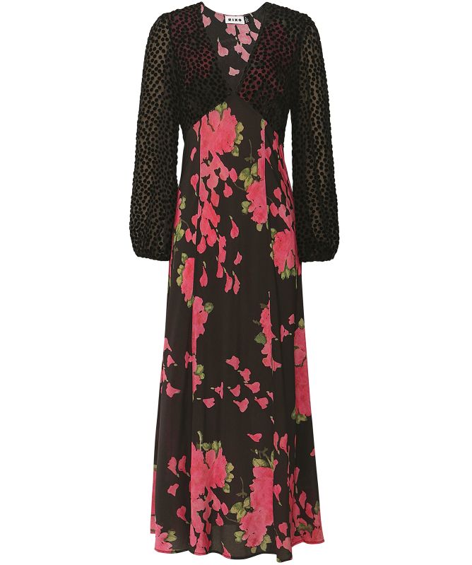 RIXO Melanie Silk Midi Dress | Jules B