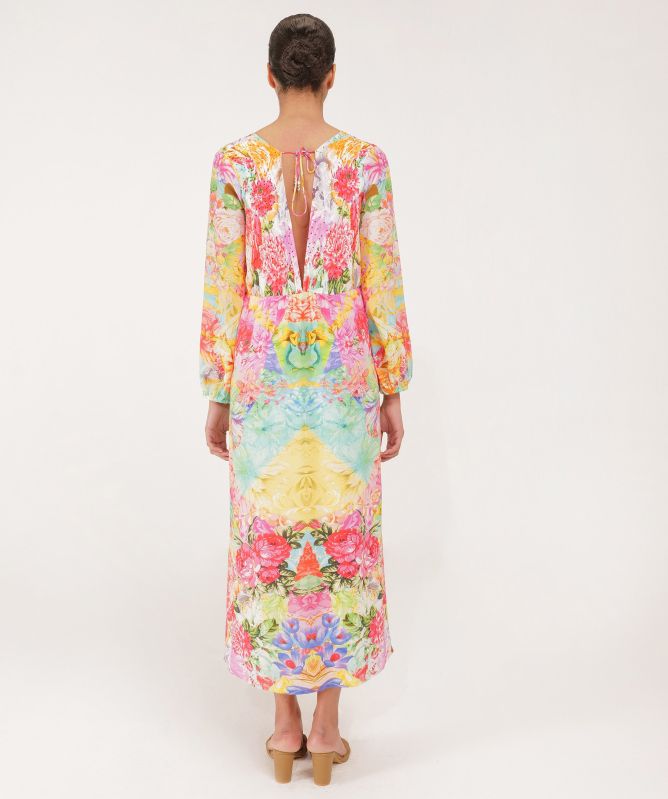 Inoa Silk Marigold Maxi Dress