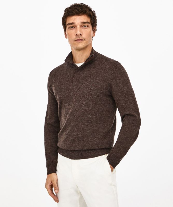 Hackett Merino Cashmere Half-Zip Jumper | Jules B